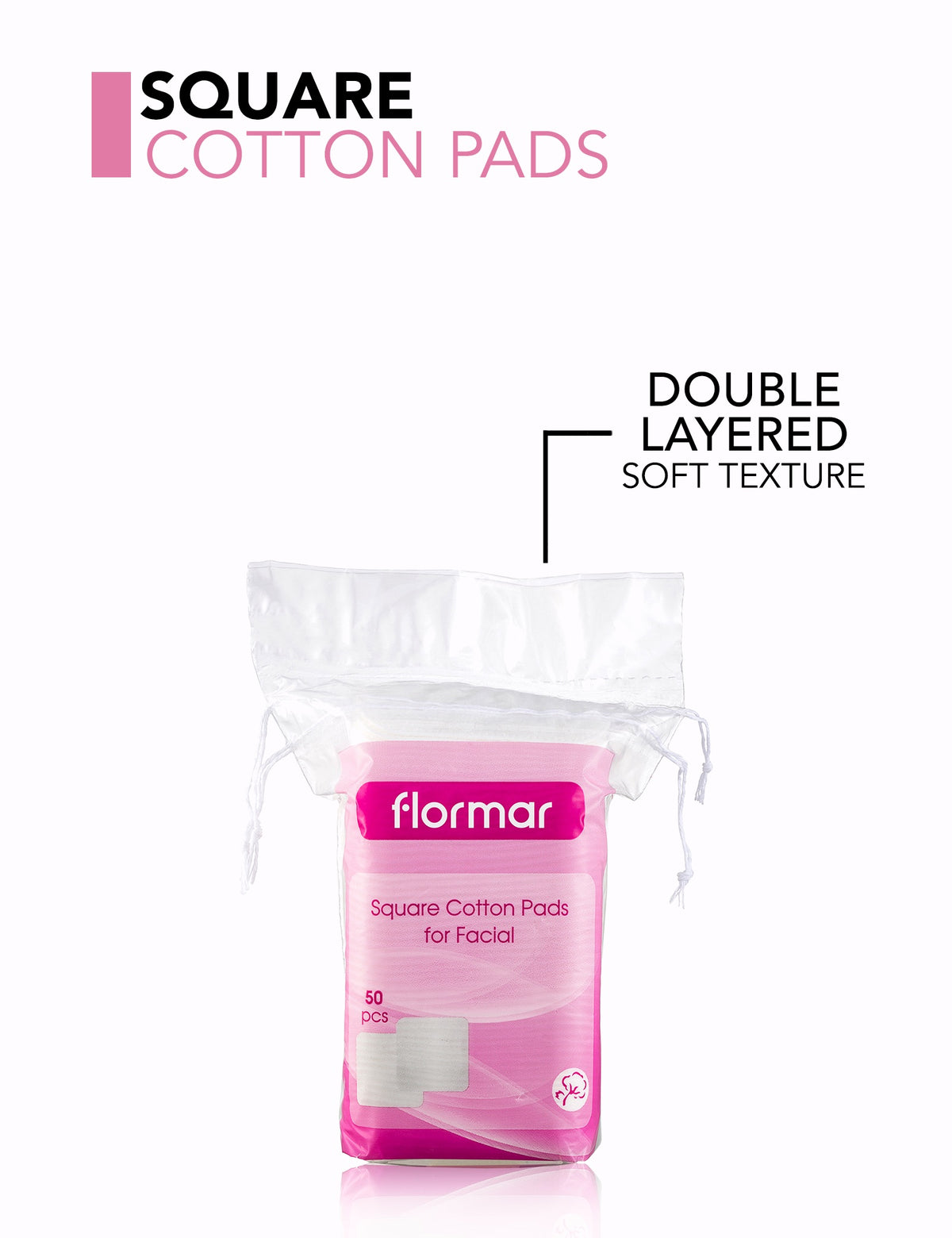 Square Cotton Pads For Facial — Flormar Lebanon
