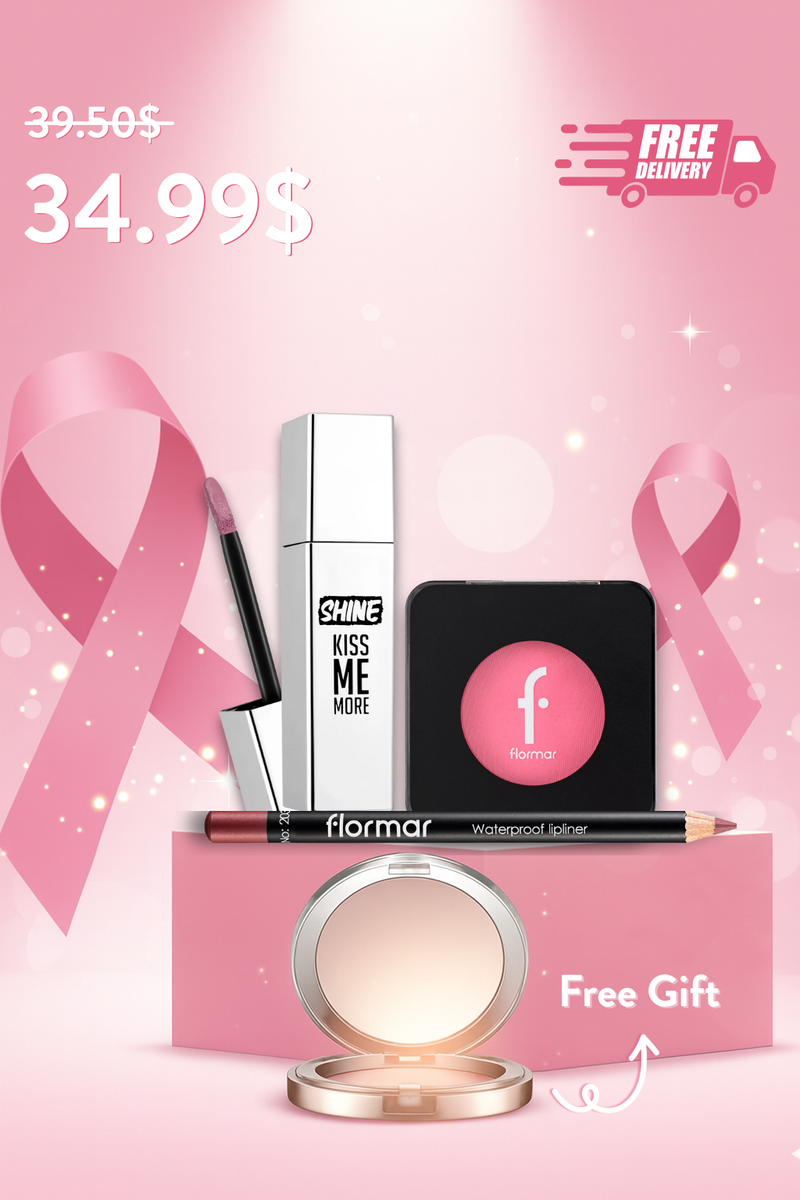 Flormar Shine & Define Bundle – Lip & Eye Set + Free Mirror | Pink ...